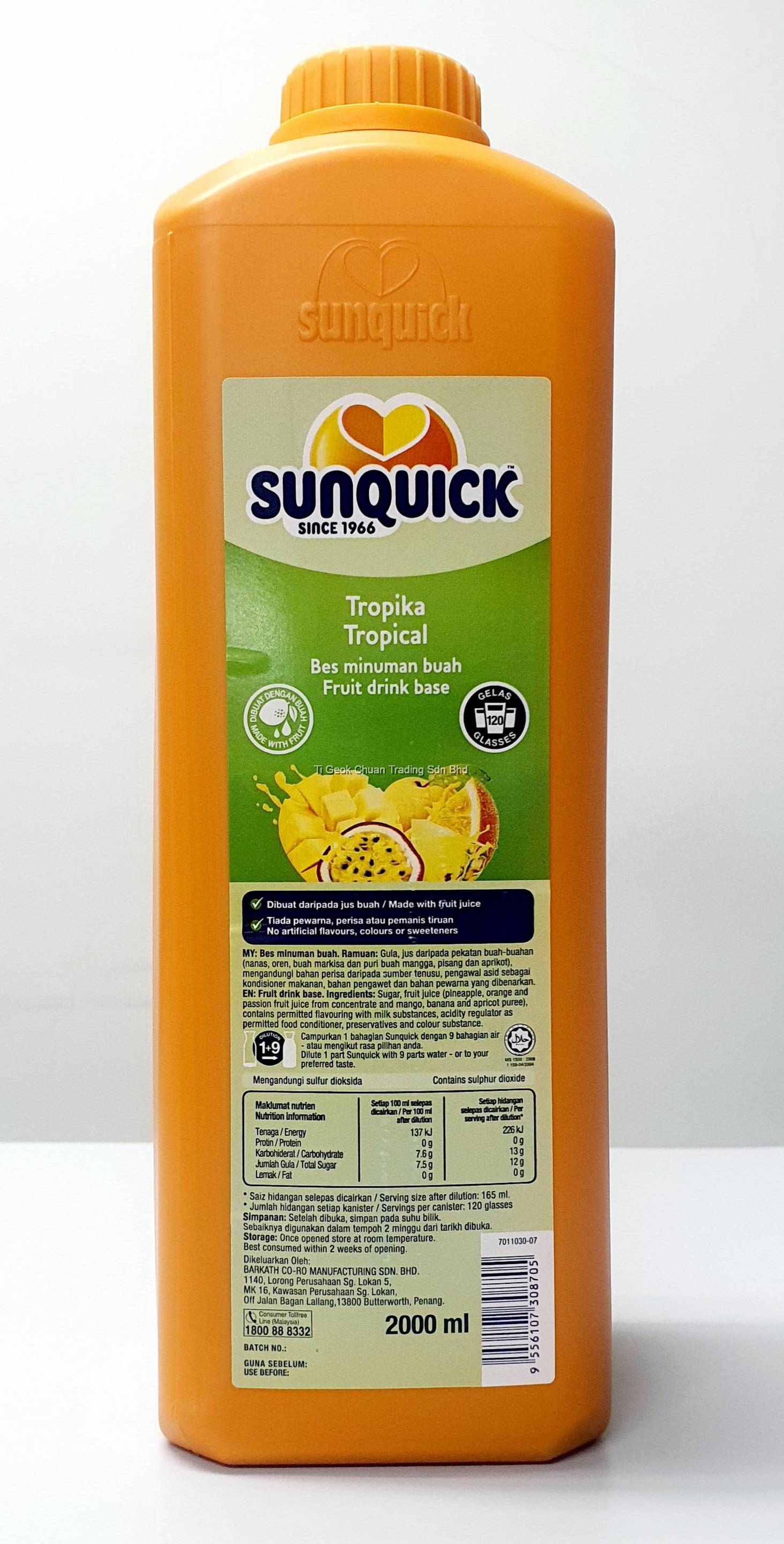 Sunquick Concentrated Fruit Juice Drink Base 2 Litre